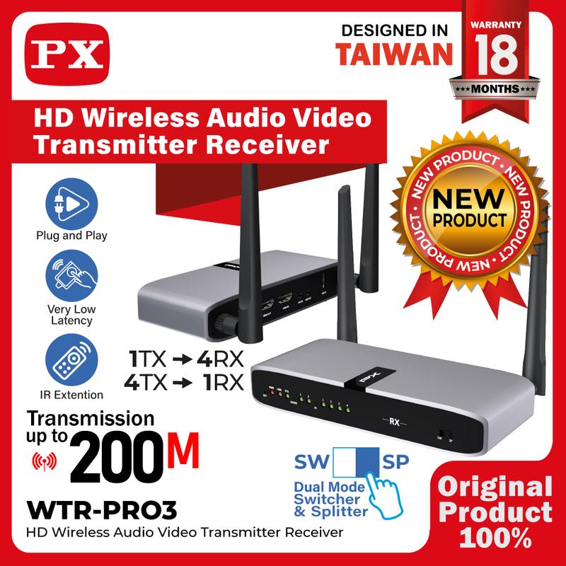 HDMI Wireless Video Audio Transmitter Receiver Extender PX WTR-PRO3 ...