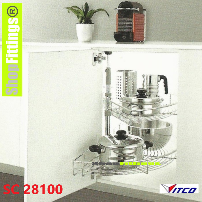 Jual VITCO SC 28100 Rak Dapur Sudut Putar Serbaguna 180° Swivel Basket ...
