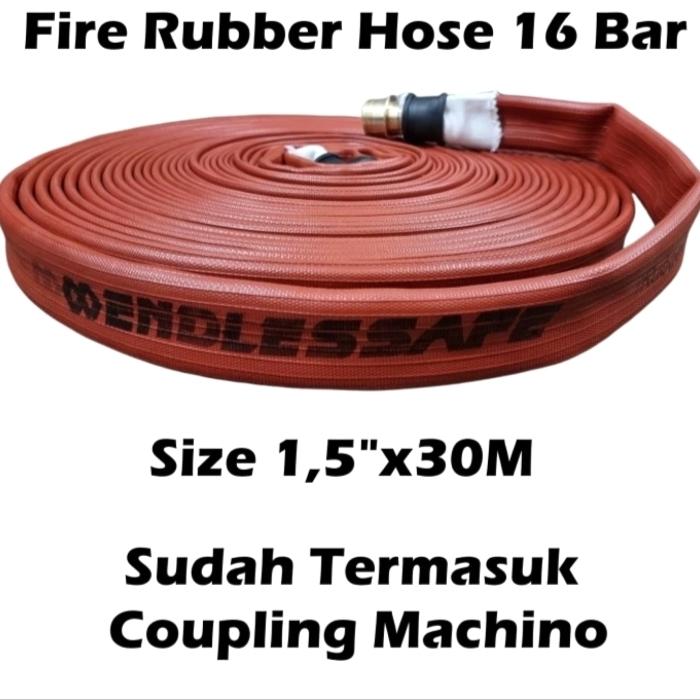 Jual Fire House Rubber 1.5 Inch x 30 M Selang Pemadam Hydrant JETSTAR ...