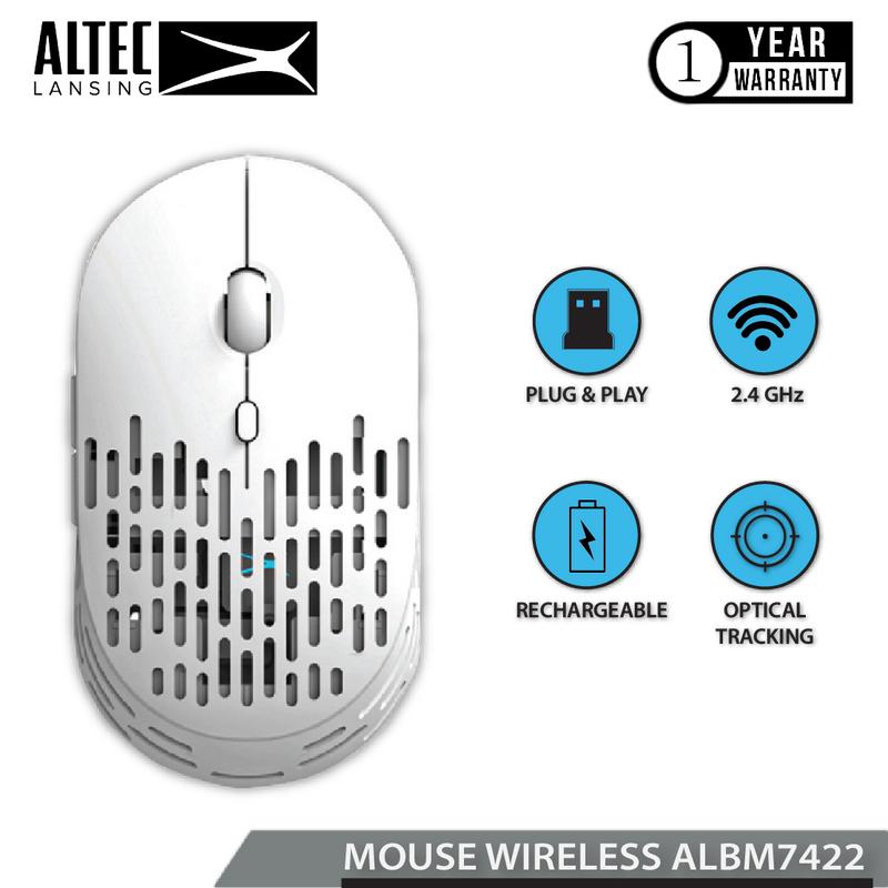Altec Lansing Mouse Wireless ALBM7422 White - Shop | Tokopedia