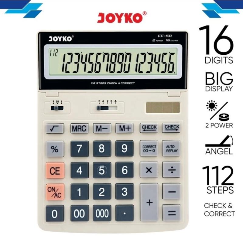 Kalkulator Meja JOYKO CC 50 16 Digit - Calculator Big Display CC50 ...