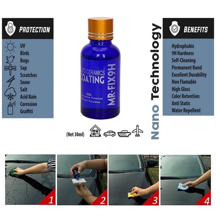 Nano Ceramic Coating 9H MR FIX Pelindung Pengkilap Body Mobil Motor ...