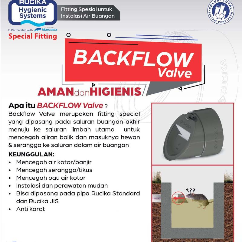 Back Flow Valve Rucika 3" dan 4" inch PVC Anti TIkus - Shop | Tokopedia