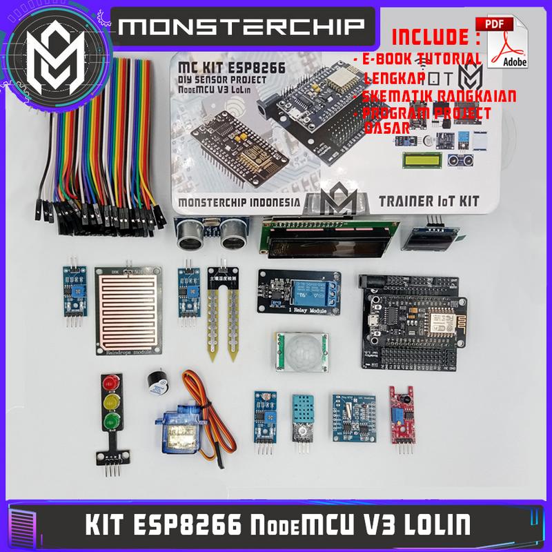 MC KIT ESP8266 NodeMCU V3 LOLIN BASIC IoT KIT PEMBELAJARAN - Shop | Tokopedia