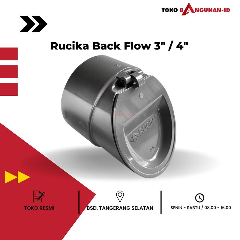 Back Flow Valve Rucika 3" dan 4" inch PVC Anti TIkus - Shop | Tokopedia