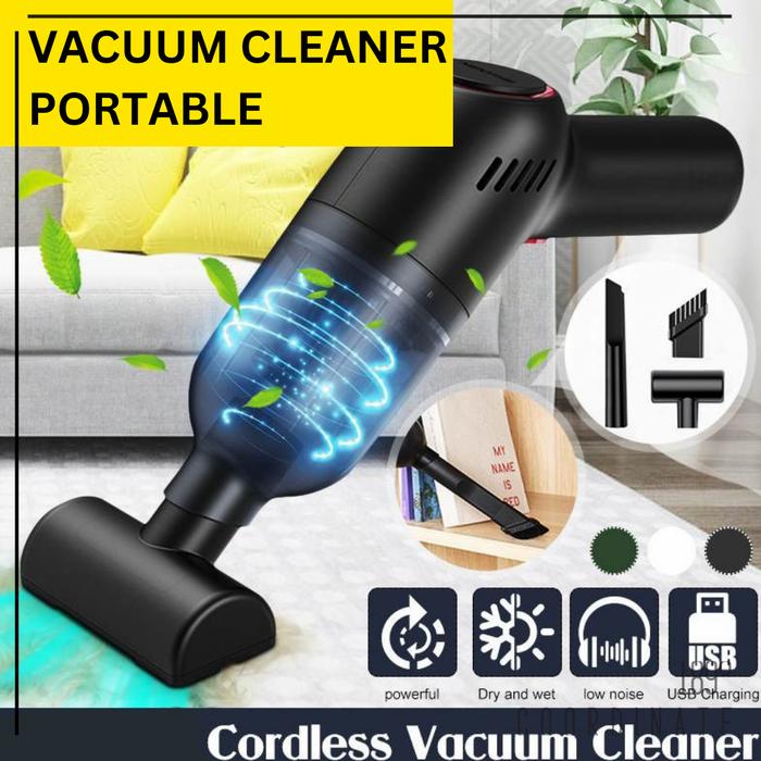 Jual VACUUM CLEANER PORTABLE MOBIL WIRELESS CORDLESS PENYEDOT DEBU ...
