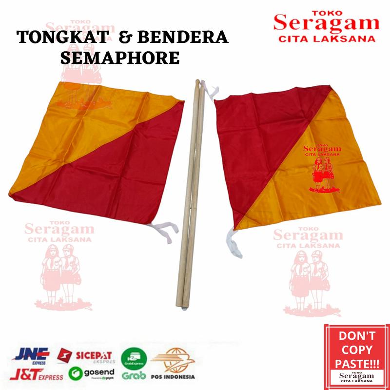 Bendera dan Tongkat Semaphore / Smaphore / Smapor / Semapur PRAMUKA ...