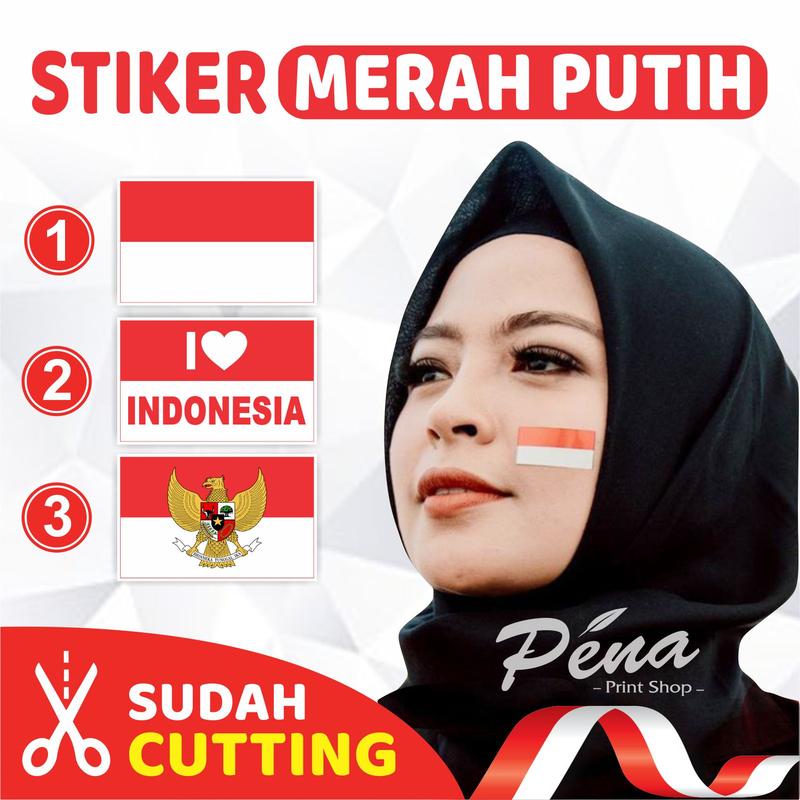 Sticker Stiker 17 Agustus HUT RI / Stiker Pipi / Stiker Merah Putih ...