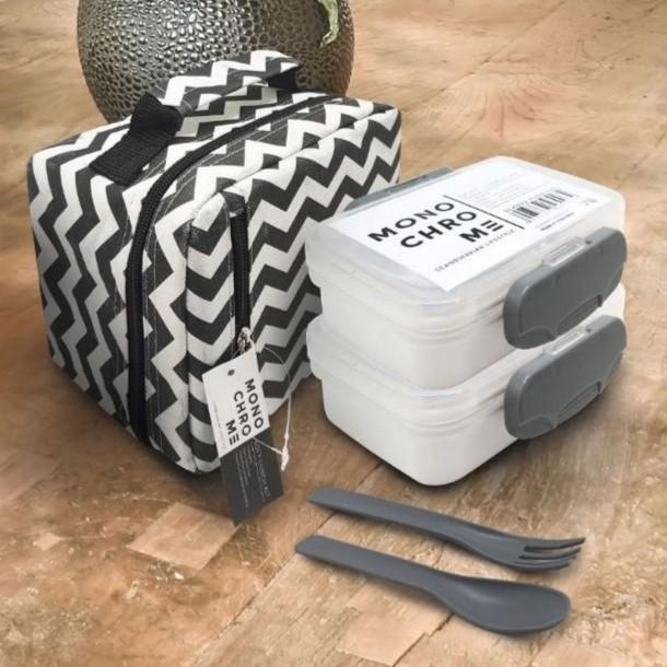 Jual Technoplast Monochrome Soft Lunch Kit Kotak Bekal Makan Lunch Box ...