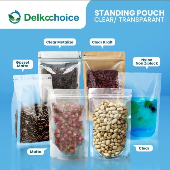 Jual standing pouch clear ziplock plastik klip bening transparan 9x15 ...