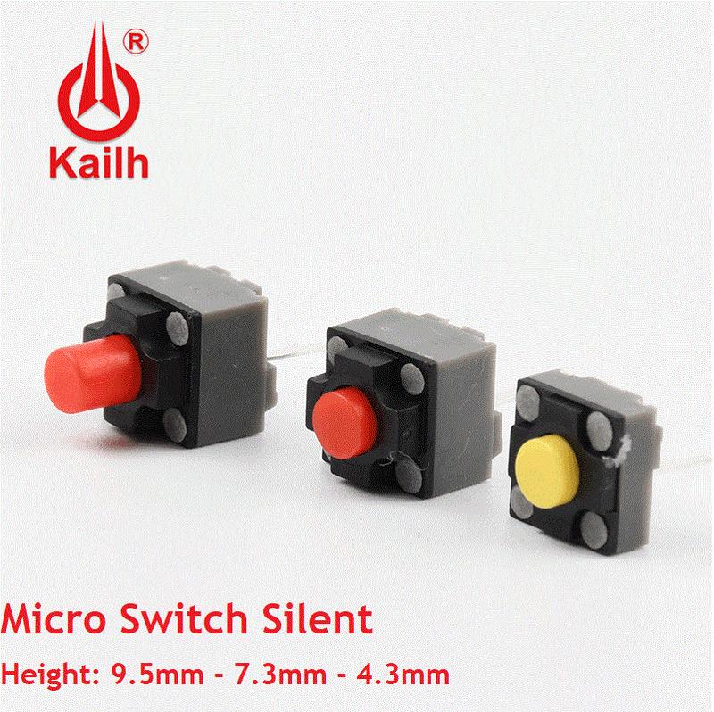 Kailh Silent Micro Switch Mouse - Tombol Klik 2 Pin 4.3mm 7.3mm 9.5mm ...