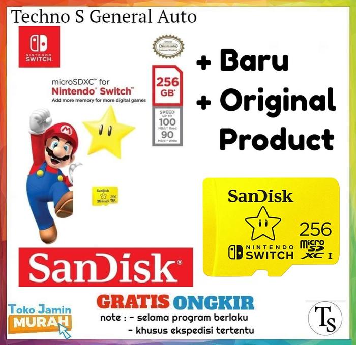 Jual Nintendo Switch SanDisk 256GB MicroSDXC Mario Super Star Edition ...