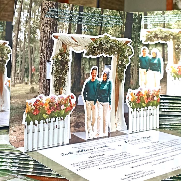 Promo Undangan Pernikahan Pop Up 3D Tema Prewed Beautifull forest - Kab ...