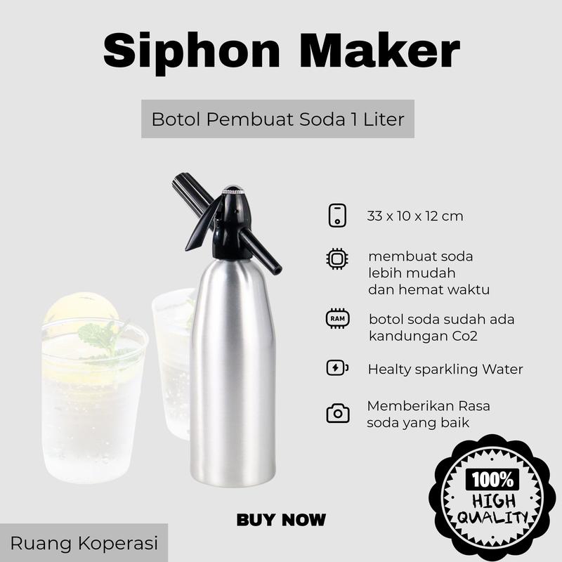 AFFORANY DIY Botol Pembuat Soda Siphon Maker Bartender CO2 1 - Shop ...