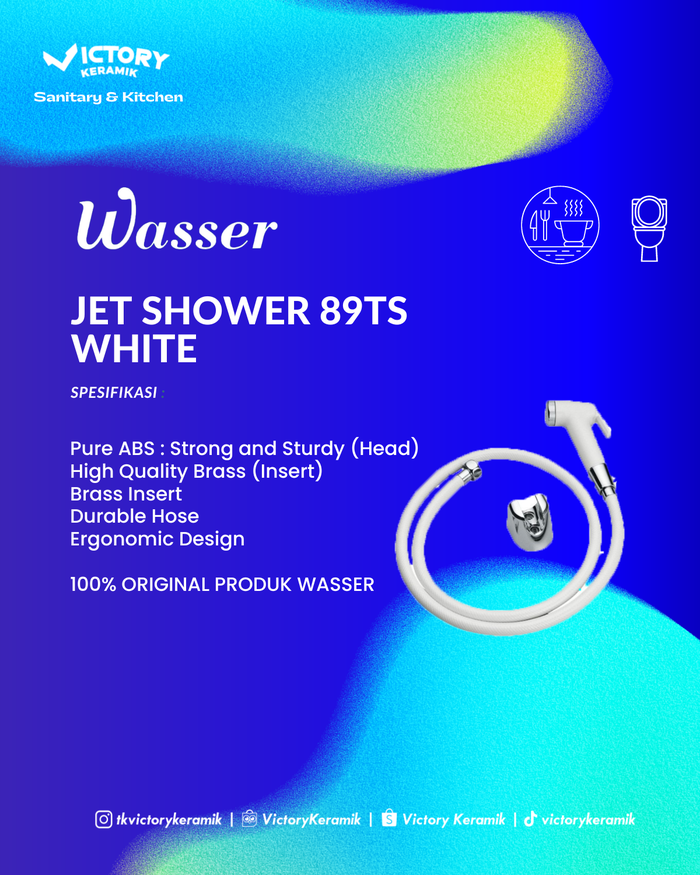 Jual JET SHOWER WASSER 89TS WHITE / TOILET SHOWER WASSER - Kab. Bandung ...