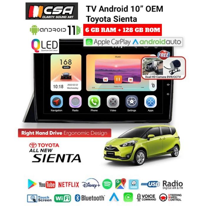 Jual Head Unit Android 10 Inchi Orca Pro Plus G2 For Toyota Sienta ...
