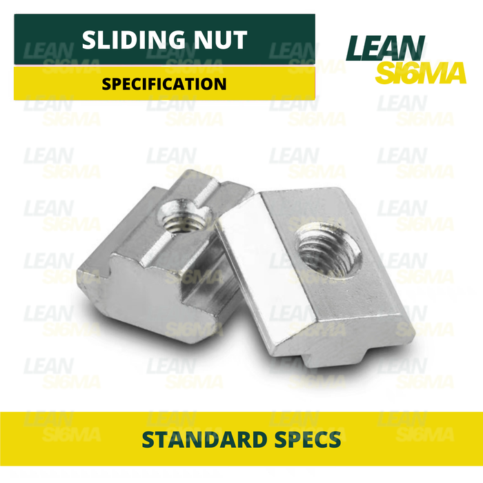 Jual Sliding T Nut Aluminium Profile Alu 4040 Series 40 Seri - M6 ...