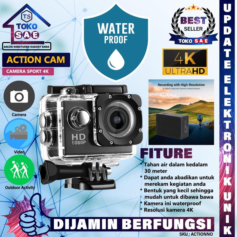 KAMERA MASA KINI SPORT ACTION 16MP BUAT VLOG VIDEO BERESOLUSI TINGGI ...