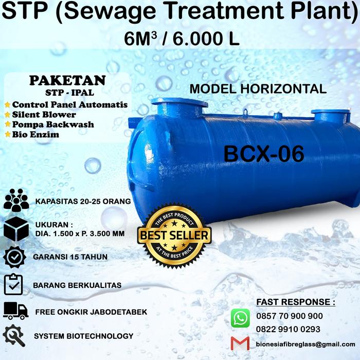 Jual STP BIOTECH 6m3 / IPAL BIOFIL 6M3 / IPAL BIOFILTER 6.000 LITER ...