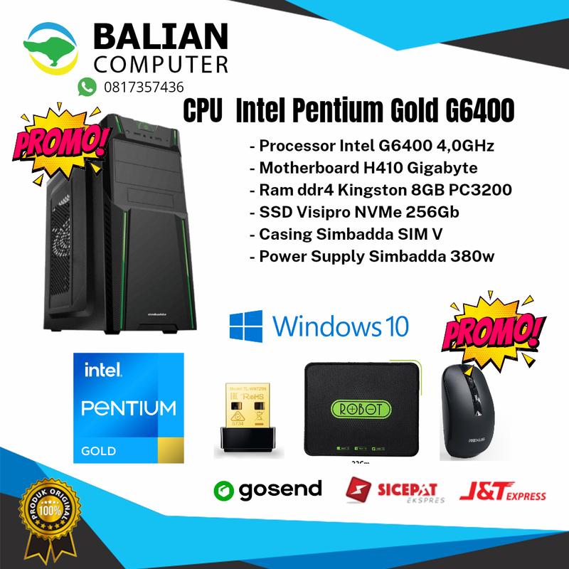 Komputer/PC Intel Pentium Gold LGA1200 Gen 10 Ram 8GB SSD NVMe - Shop ...