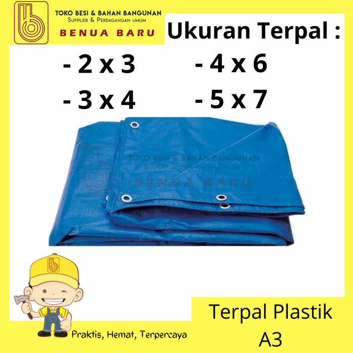 Jual Terpal Plastik A3 2x3 3x4 4x6 5x7 / Terpal Biru / Terpal Serbaguna ...