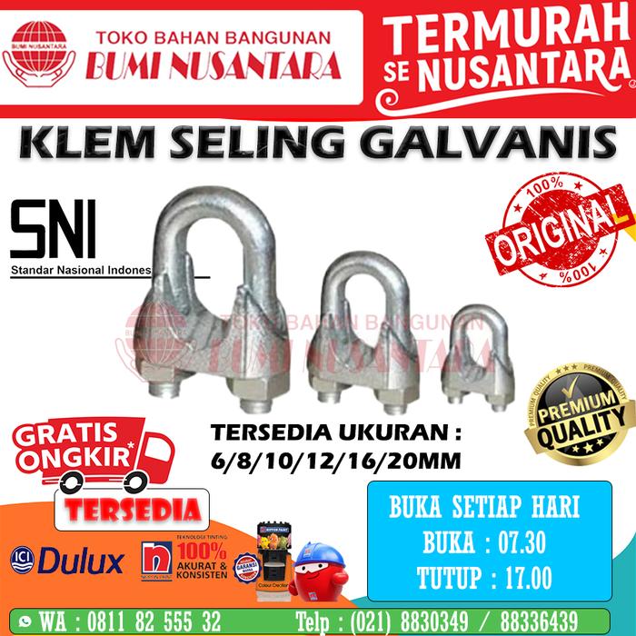 Jual Klem Seling Semua Ukuran 6mm 8mm 10mm 12mm 16mm 20mm / Kuku Macan ...