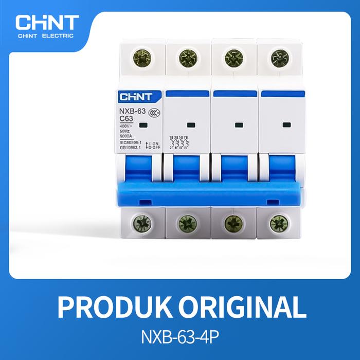 Promo Chint MCB NXB-63 4P 6kA 220VAC 1-63A SNI KEMA TUV Produk Original ...