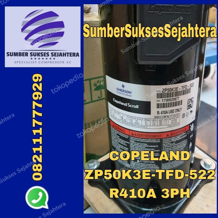 Jual COMPRESSOR COPELAND ZP50/ZP50K3E-TFD-522 3PHASE R410A - Jakarta ...