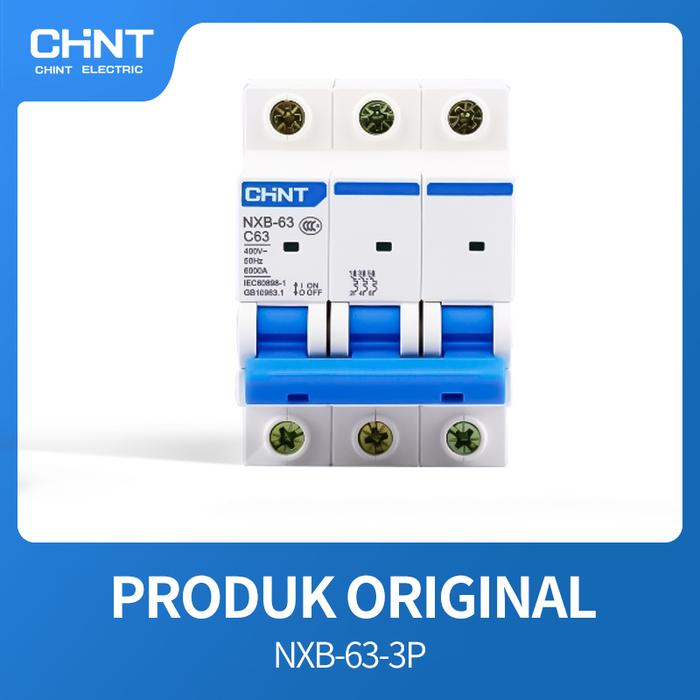 Jual Chint MCB NXB-63 3P 6kA 6A-40A SNI KEMA TUV Panel Listrik Proteksi ...