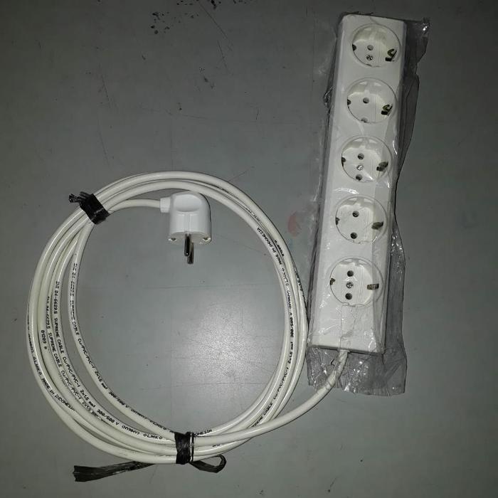 Jual Stop Kontak Broco 5 Lubang Rakit Set + Kabel NYMHY 3x1.5 Supreme ...