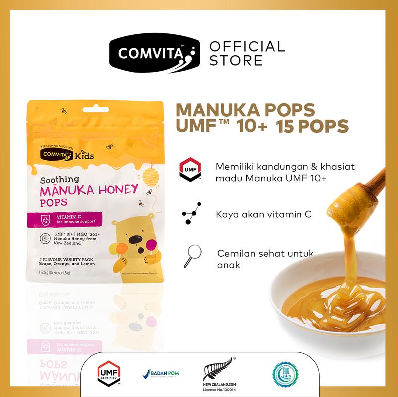Comvita Kids Soothing Pops with UMF 10+ Manuka Honey Permen Madu Anak ...