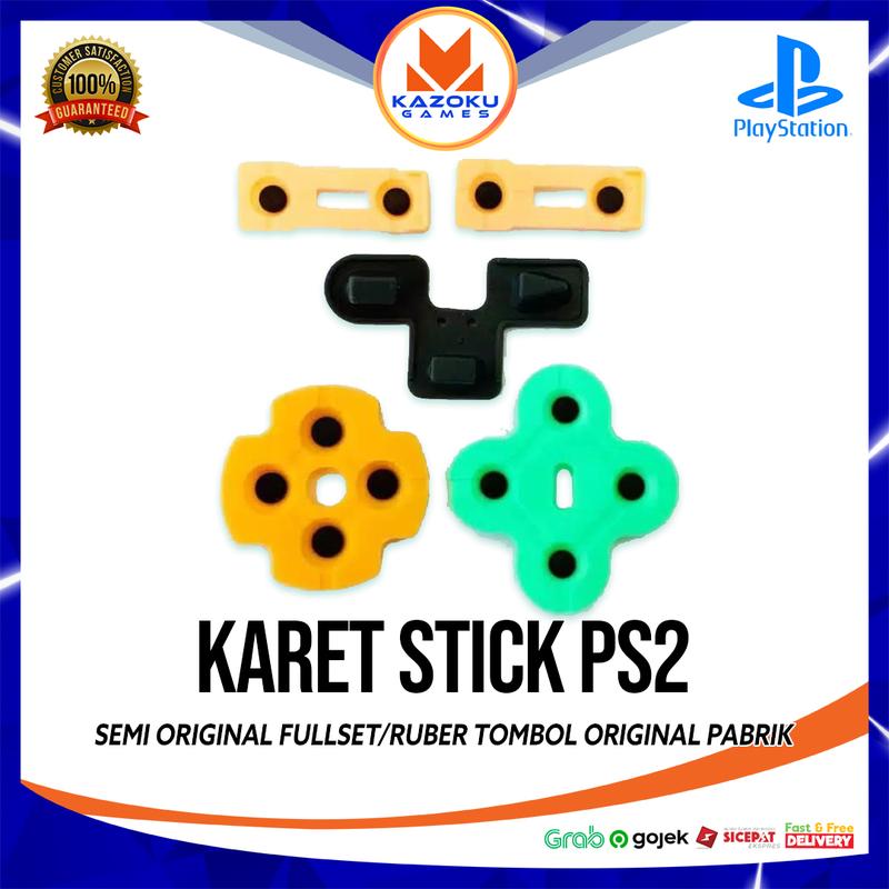 Karet STICK PS2 SEMI ORI FULLSET / RUBER TOMBOL STICK PS2 OR - Shop | Tokopedia