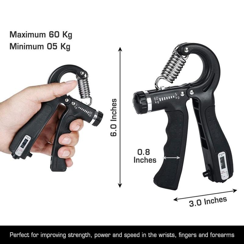 Handgrip Hand Grip Adjustable 5-60 Kg Hitung Otomatis With Counter ...