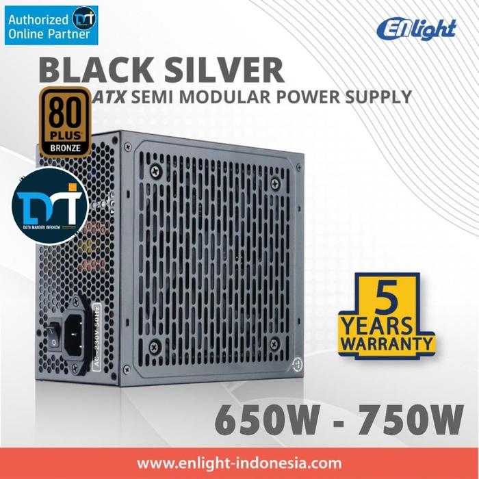 Promo Enlight 650W 750W 850W Black Silver - 80+ Plus Bronze Semi ...