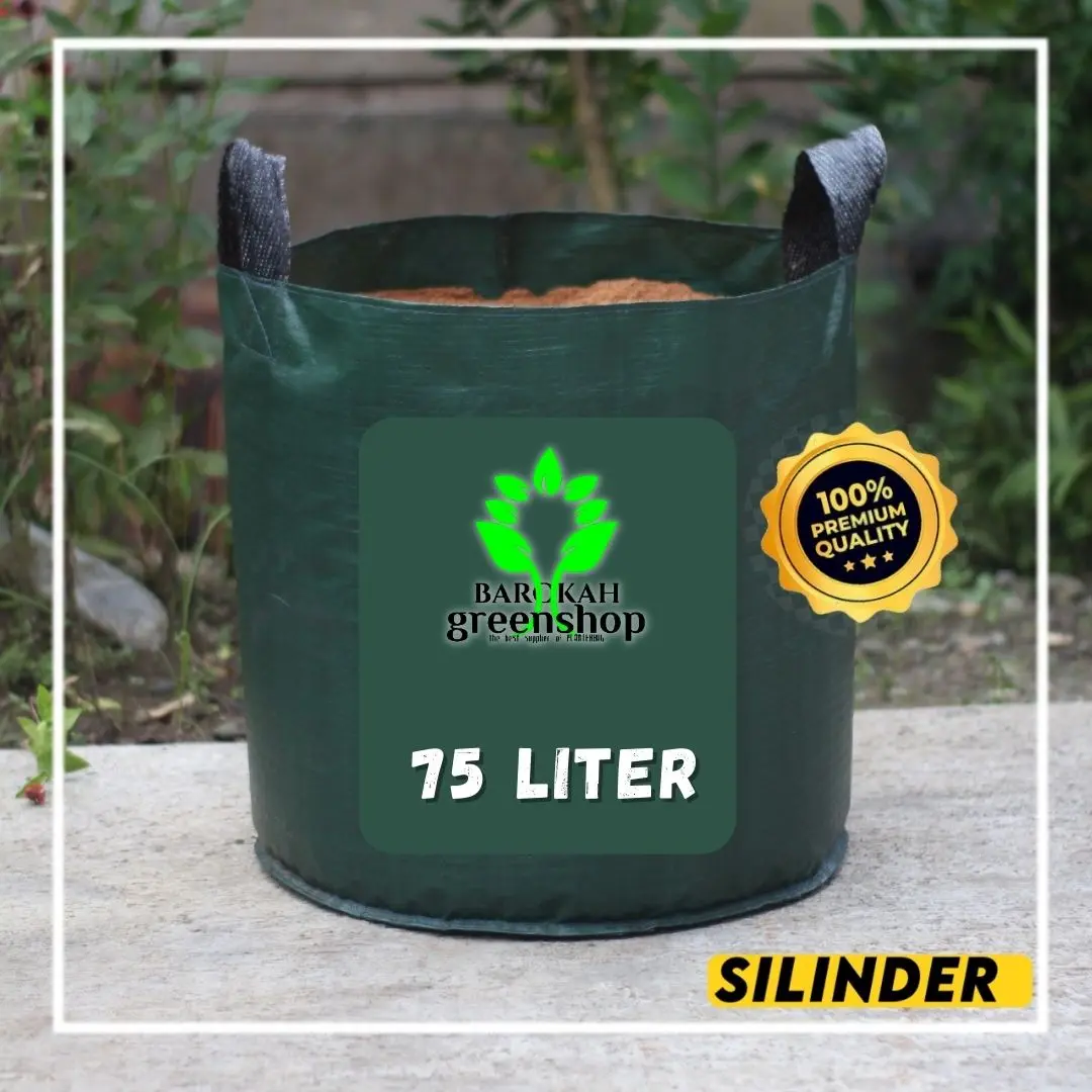 planter bag 75 liter bulat hijau - pot - media tanam - Shop | Tokopedia