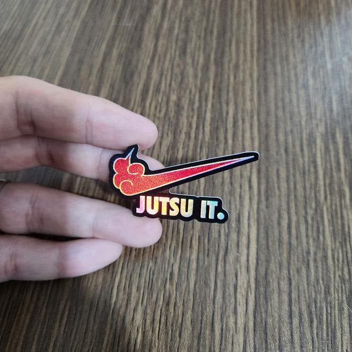 Jual Sticker Hologram Anime - PSH1335 - Logo Lucu - Jutsu It - Jakarta ...