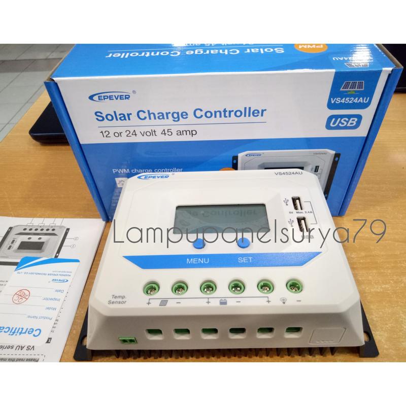 Solar Charge Controller 45A EPEVER VS4524AU 45A 12/24V Auto PWM - Shop ...