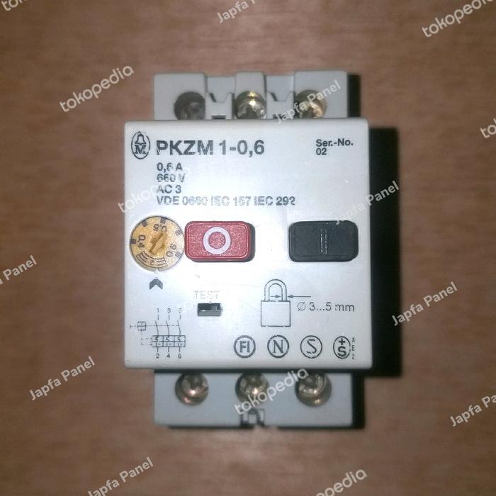 Jual Motor Protection Circuit Breaker Moeller PKZM 1-0.6 0.4-0.6A ...