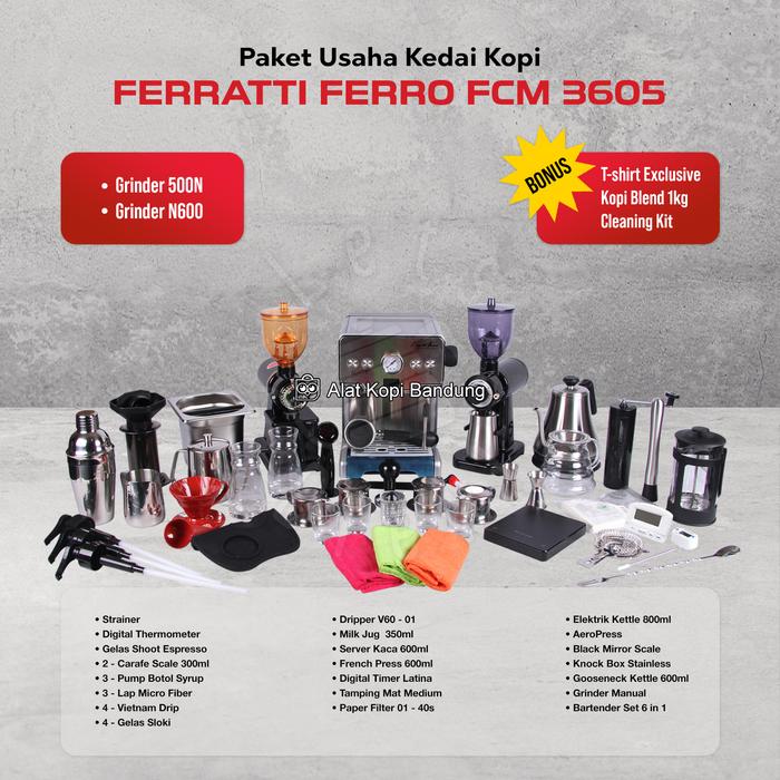 Jual Paket Alat Kedai Kopi FCM 3605 + 2 Grinder Electric - Kota Bandung ...