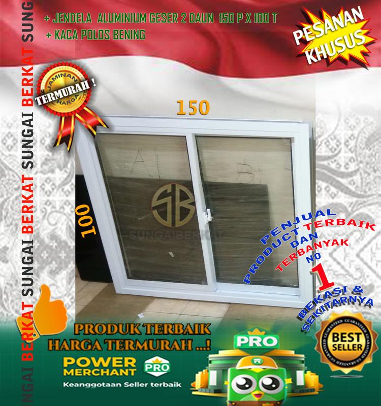 Jendela Aluminium Geser 150 P x 100 T - Shop | Tokopedia