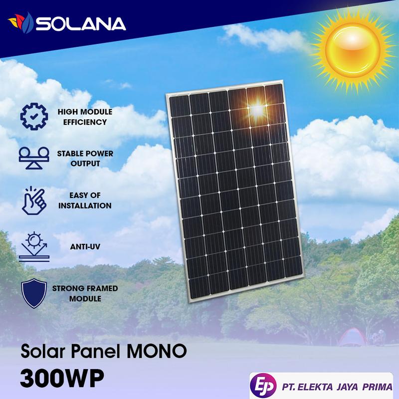 EJP SOLANA SOLAR PANEL MONO 300WP PV MODUL SOLAR CELL 300 WP - Shop ...
