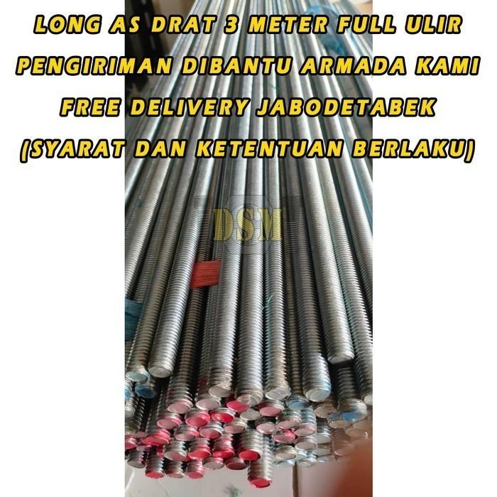 Jual GALVANIS / As Drat M20 / Long Drat M20 X 3 METER / Thread Rod ...