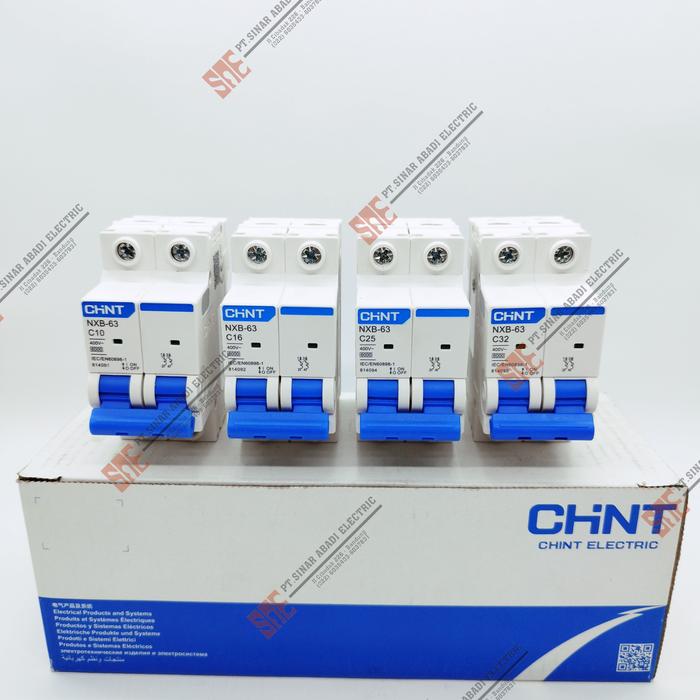Jual MCB Chint 2P Phase 10A 16A 20A 25A 32A 40A NXB-63 - C20 20A - Kota ...