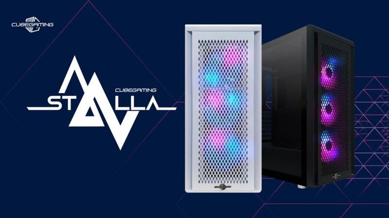 Cube Gaming Stalla ATX Mid Tower Case Left Side Glass Door Black|White ...