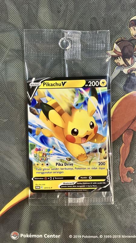 Pikachu V pokerun promo sealed 1 kartu permainan indo pokemon tcg card ...