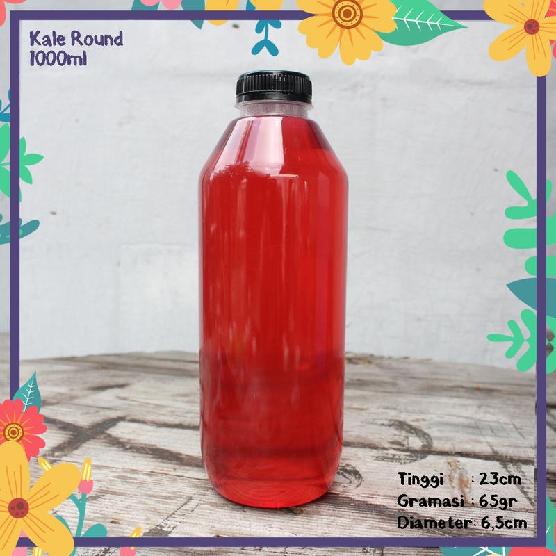 BOTOL KALE 1 LITER 1000 ML BULAT TEBAL 66GR KOPI JUS SUSU MADU - Shop ...