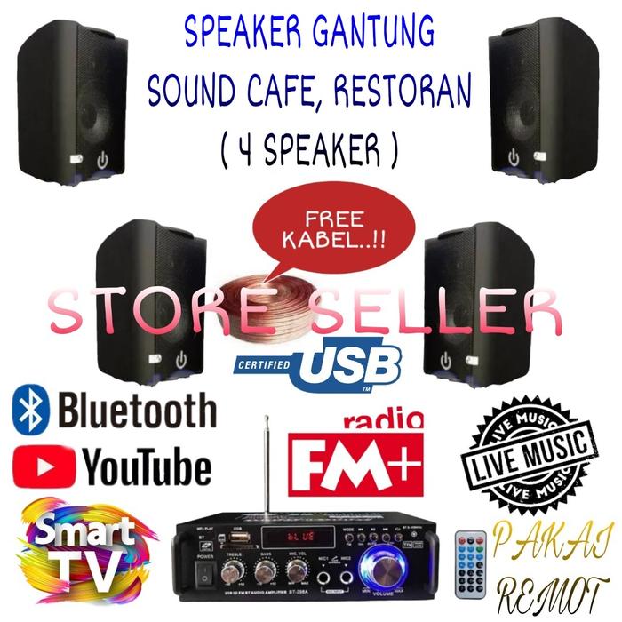 Jual Paket Speaker 4 Inch Crimson Cr 402 Buat Di ruangan Cafe Dan ...