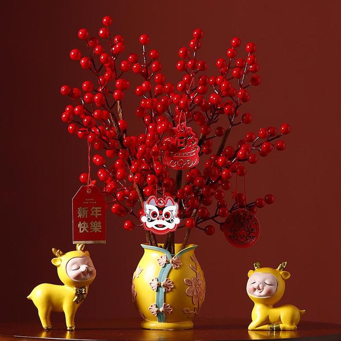 Jual Pajangan Imlek Vas bunga mini Qi Bao multi warna - Biru Tua - Kota ...