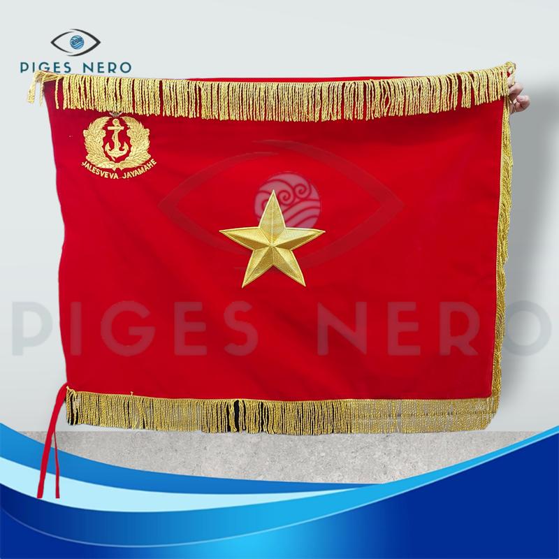 Bendera Pataka Rapati Bintang 1 Logo TNI-AL Bordir - Merah - Shop ...