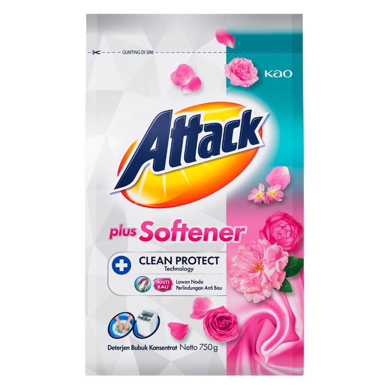 ATTACK Plus Softener Detergen Bubuk Sabun Cuci Baju 800 gr - Shop ...